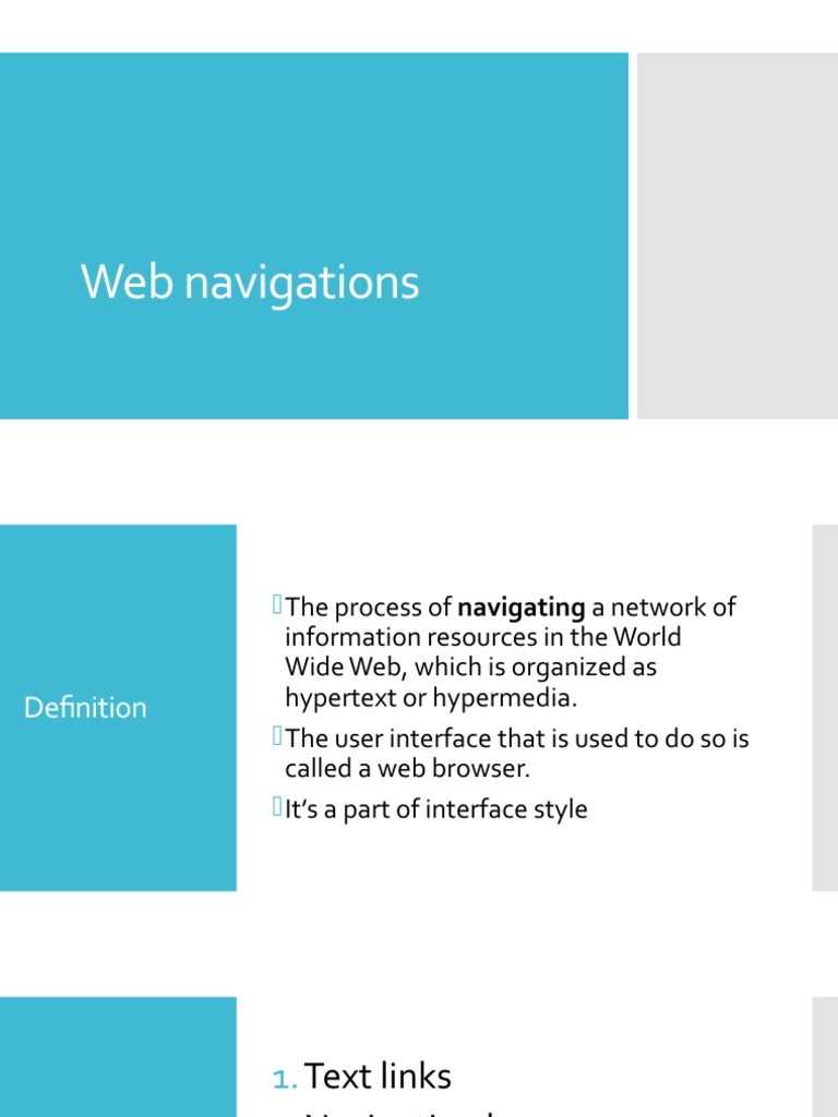 Web Navigations | PDF