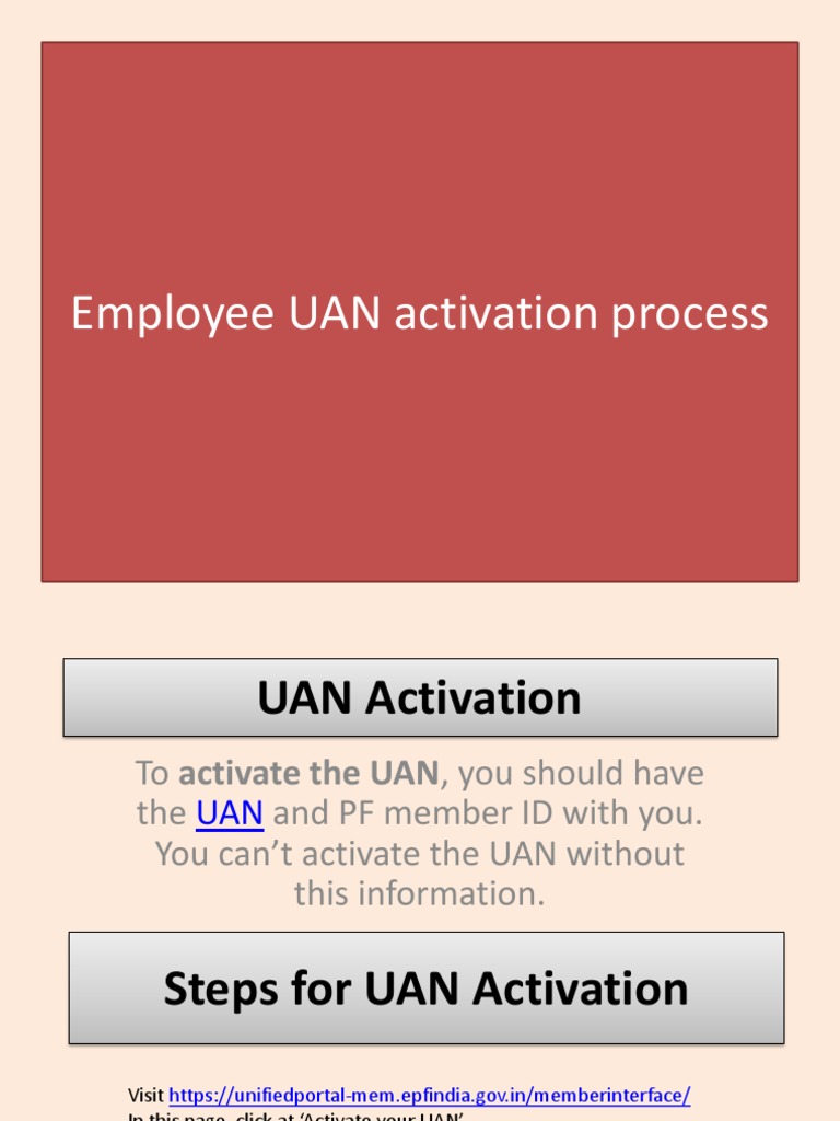 Employee UAN Activation Process | PDF | Computing | Service Industries