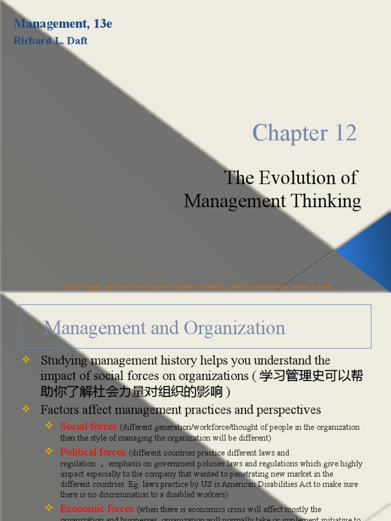 The Evolution of Management Thinking | PDF | Psychology | Business