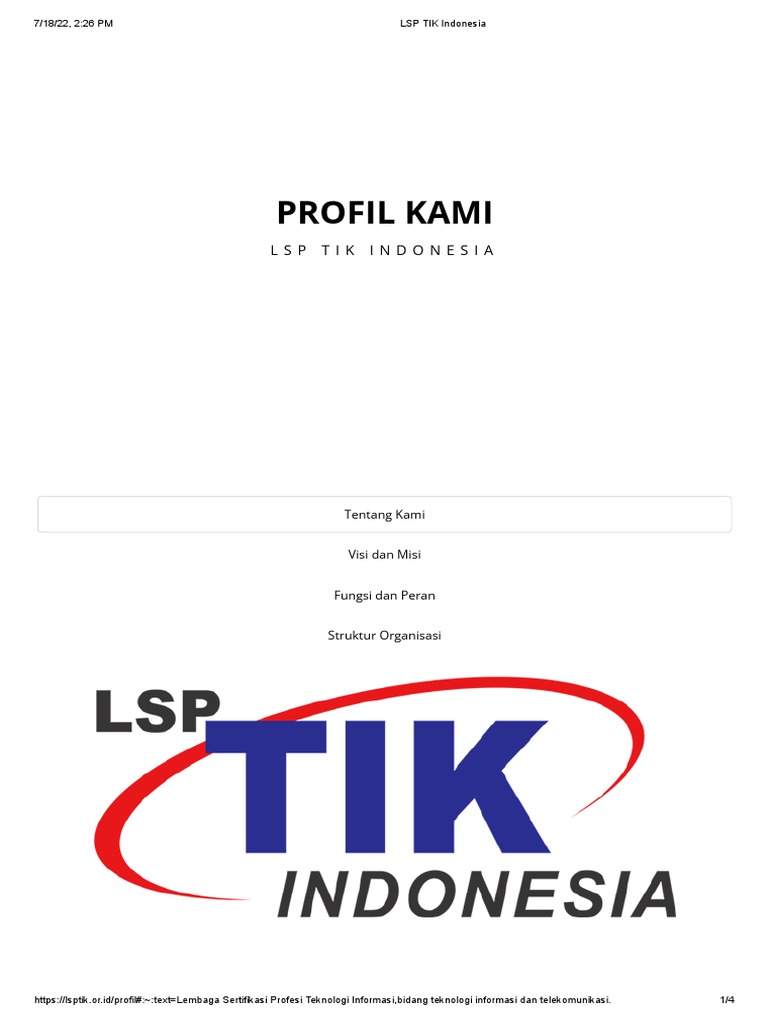 LSP TIK Indonesia | PDF