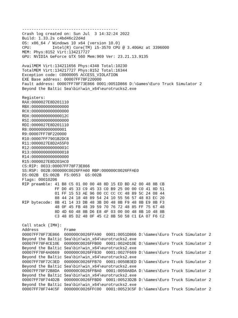 Game Crash | PDF | Computing Platforms | System Software