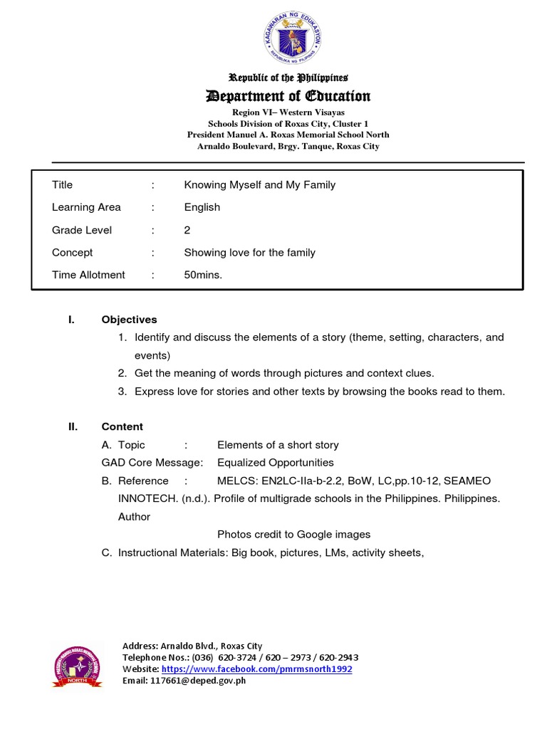 Lesson Plan - Grade 2 - English With Gad Integration | PDF | Social Science