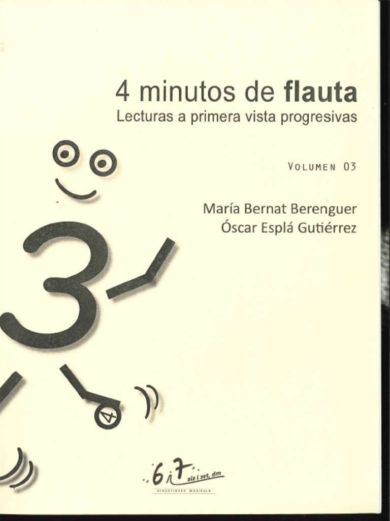 4 Minutos de Flauta. Lecturas A Primera Vista Progresivas, Vol 3 | PDF