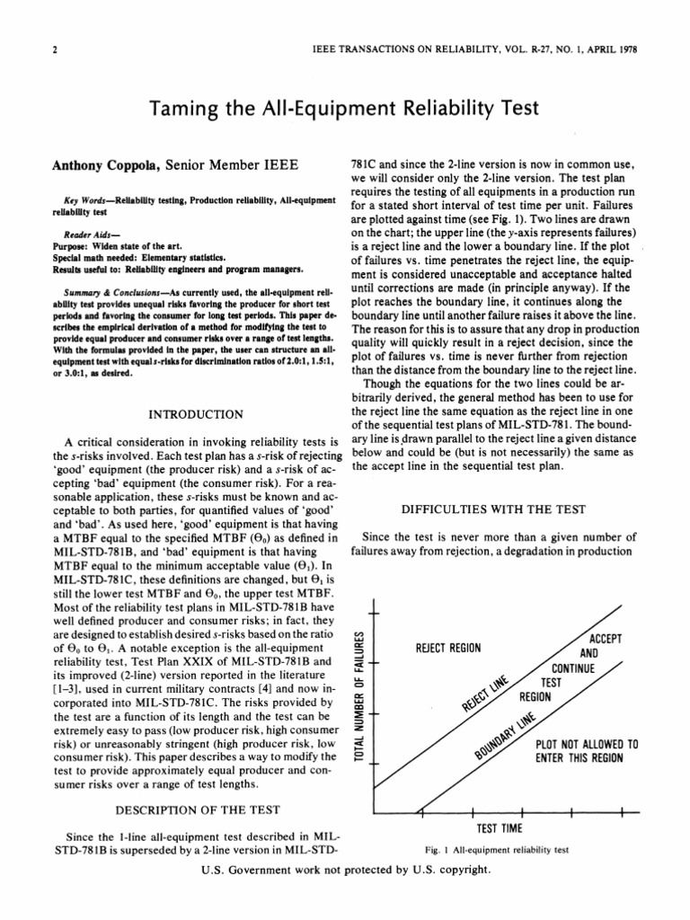 Taming The All-Equipment Reliability Test | PDF | Reliability ...