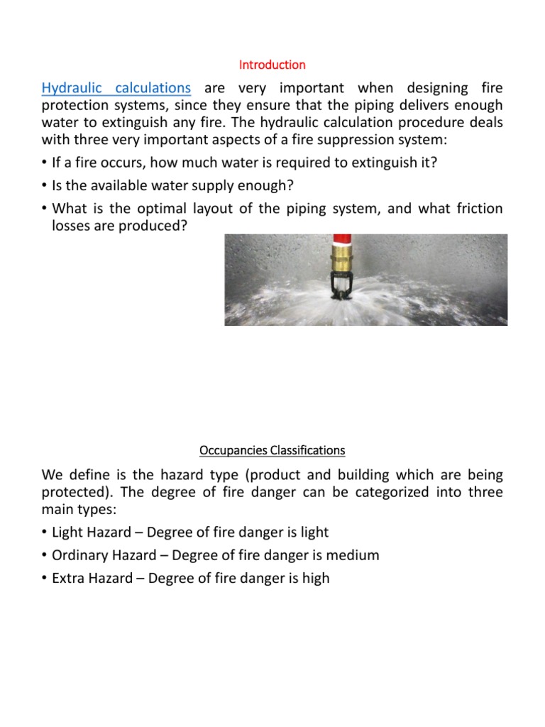 sample manual hydraulic calculation for beginners | PDF | Fire ...