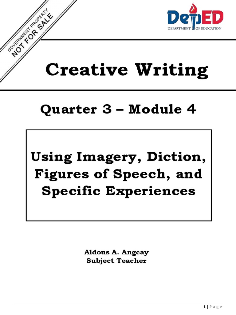 Creative Writing - Q1 - M4 | PDF | Senses | Metaphor