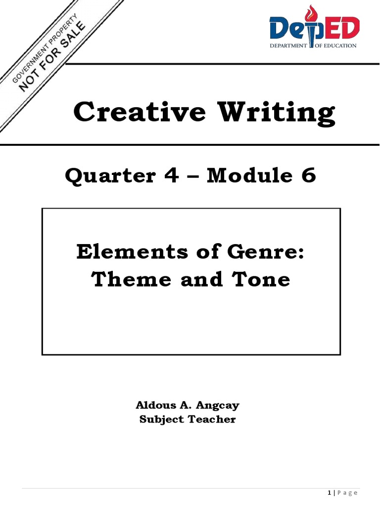 Creative Writing - Q4 - M6 | PDF | Genre | Creative Writing
