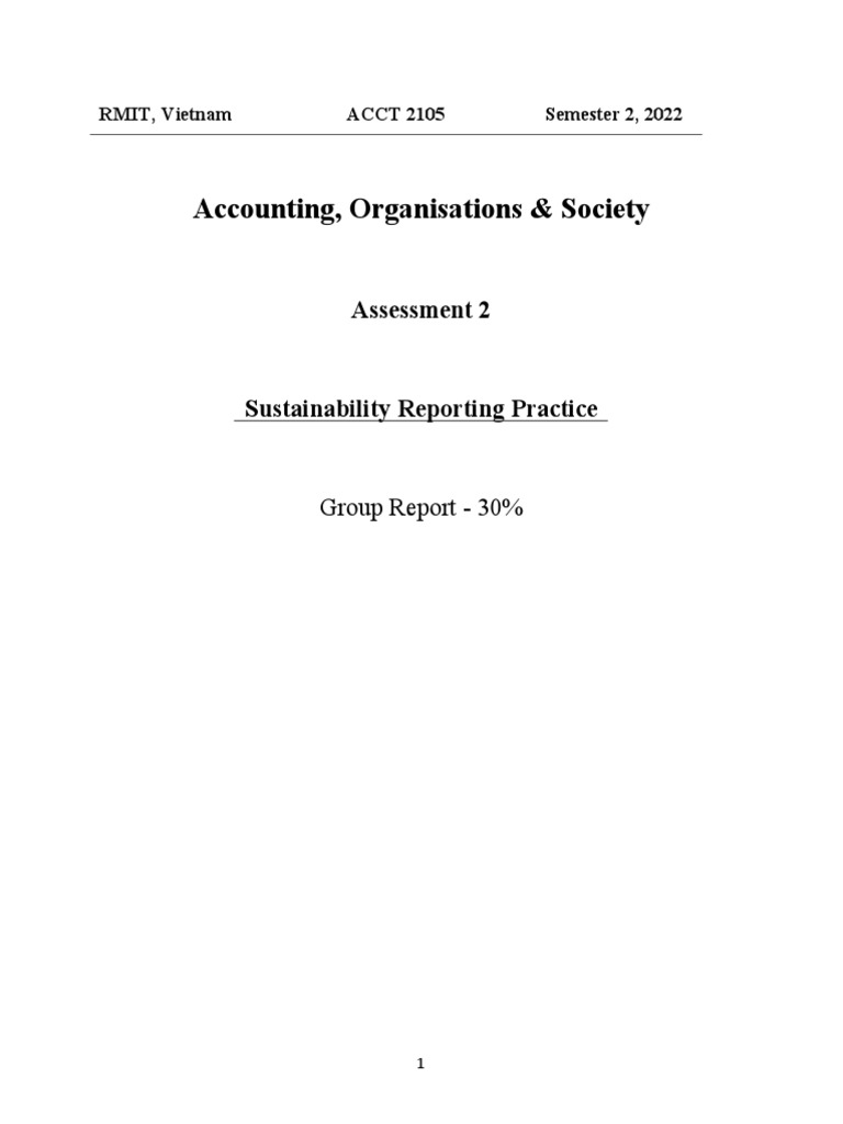 AOS Assignment 2 Sem2 2022 | PDF | Sustainability | Economies