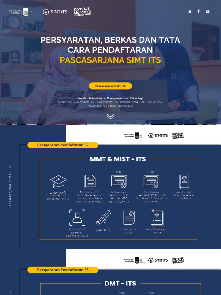 Panduan Daftar Pascasarjana SIMT ITS | PDF