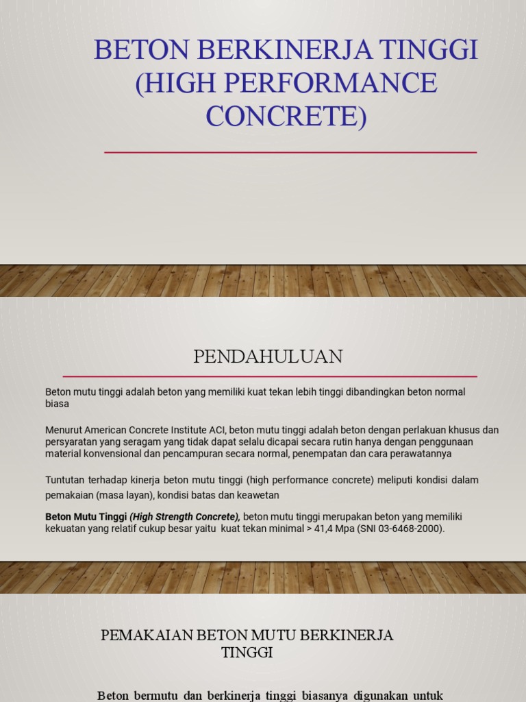 Beton Mutu Tinggi | PDF