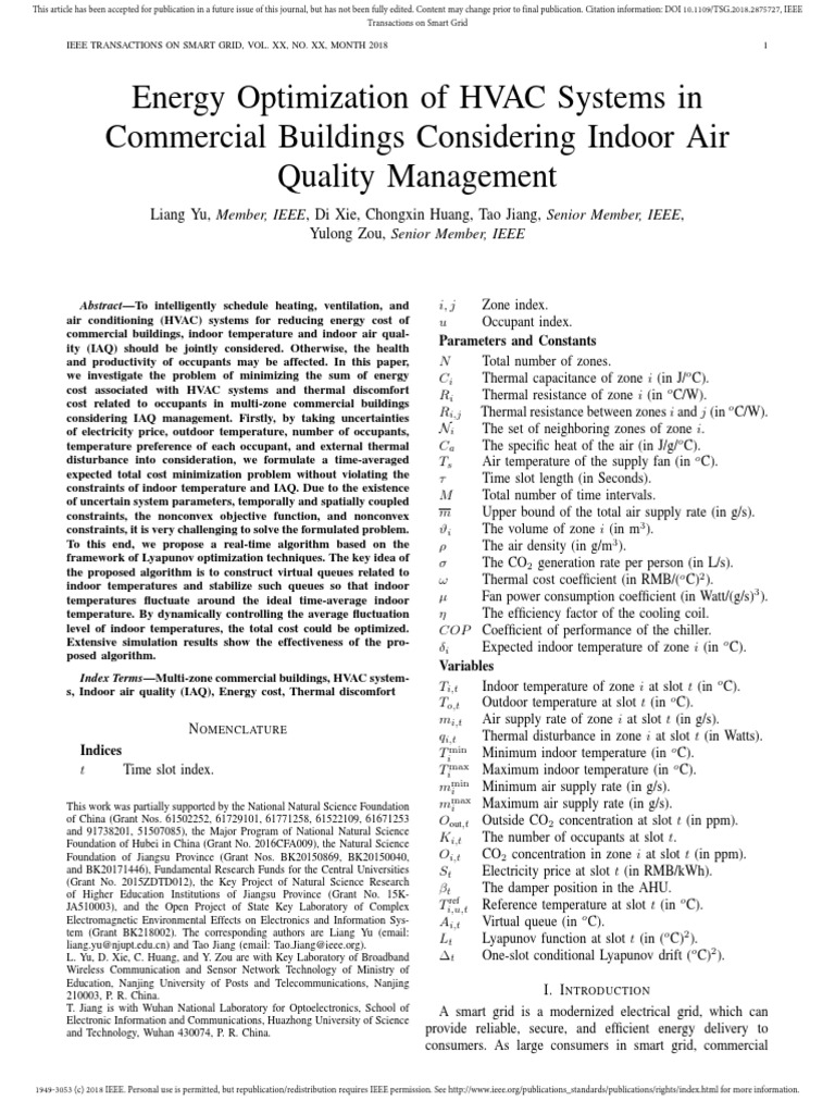 Energy Optimization of HVAC Systems in Commercial Buildings Considering ...