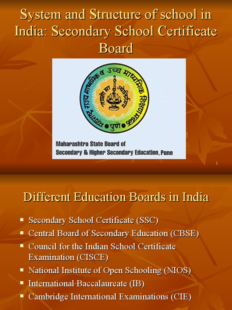 Secondary School Certificate Board (SSC) | PDF | Educational ...