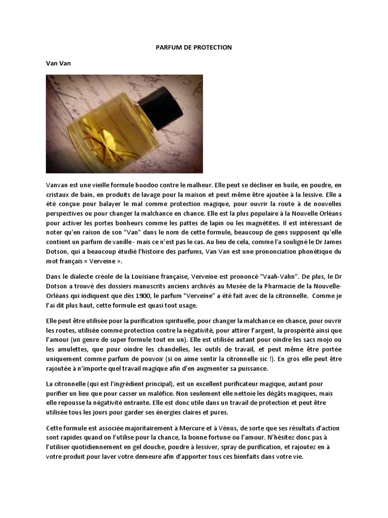 Parfum de Protection | PDF