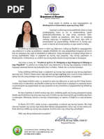 Opening Remarks Tagalog | PDF