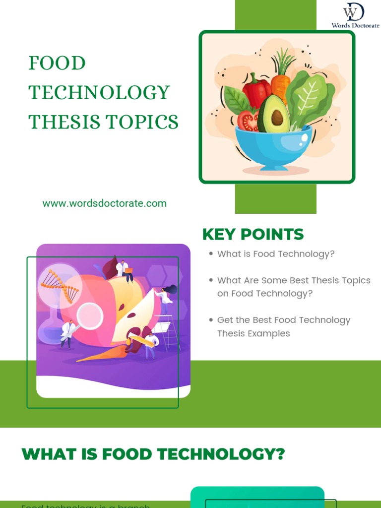 Food Technology Thesis Topics Guide | PDF
