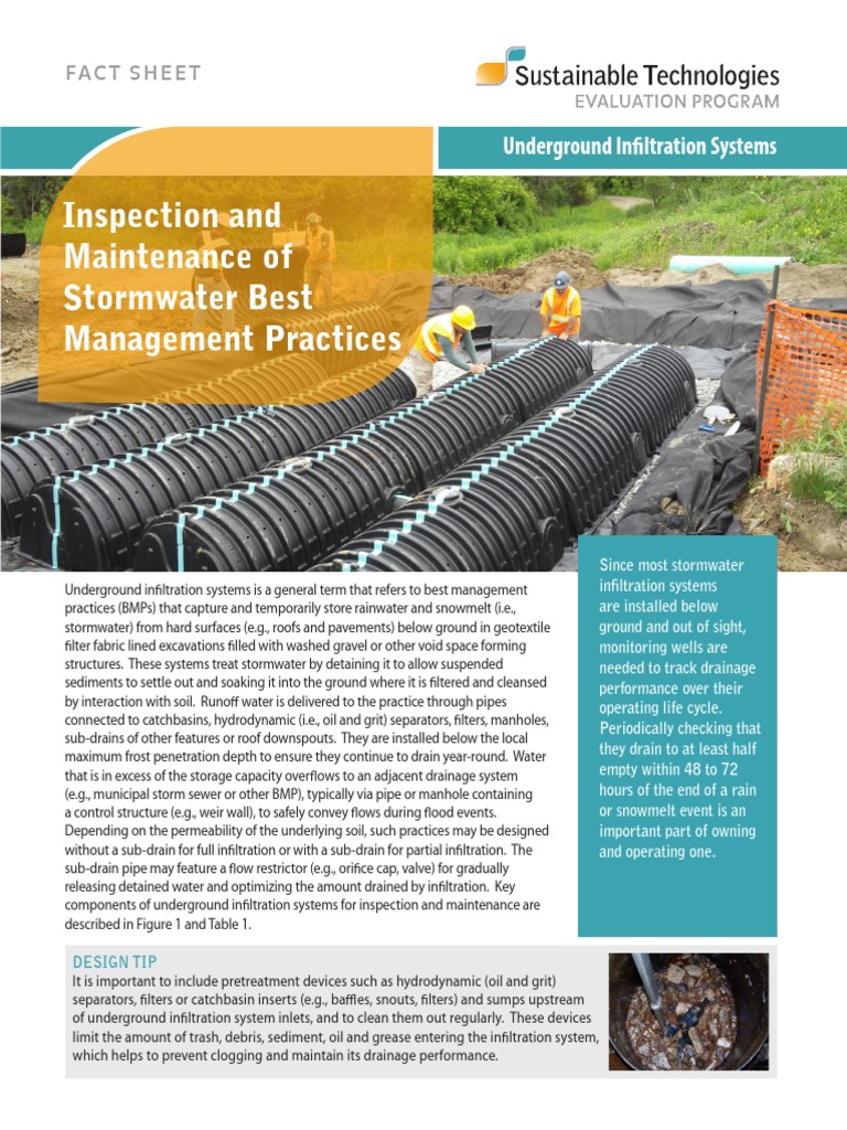 Maintain Underground Stormwater Systems | PDF | Storm Drain ...