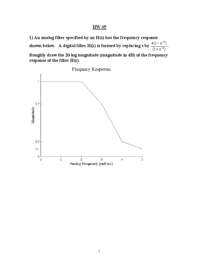 HW5 | PDF | Sampling (Signal Processing) | Low Pass Filter