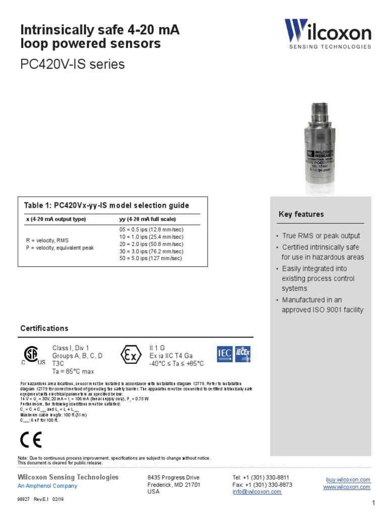 Intrinsically Safe Proximity Sensors | PDF | Electrical Connector ...