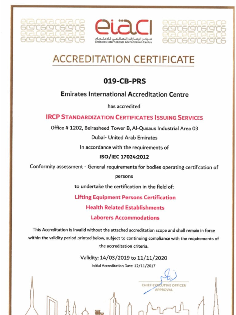 IRCP Standardiztion Certificates Issuing Services 019-CB-PRS | PDF