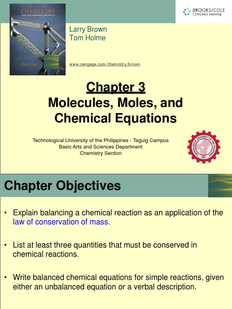 Chapter 3 Molecules Moles and Chemical Equations PDF ECE A | PDF | Mole ...