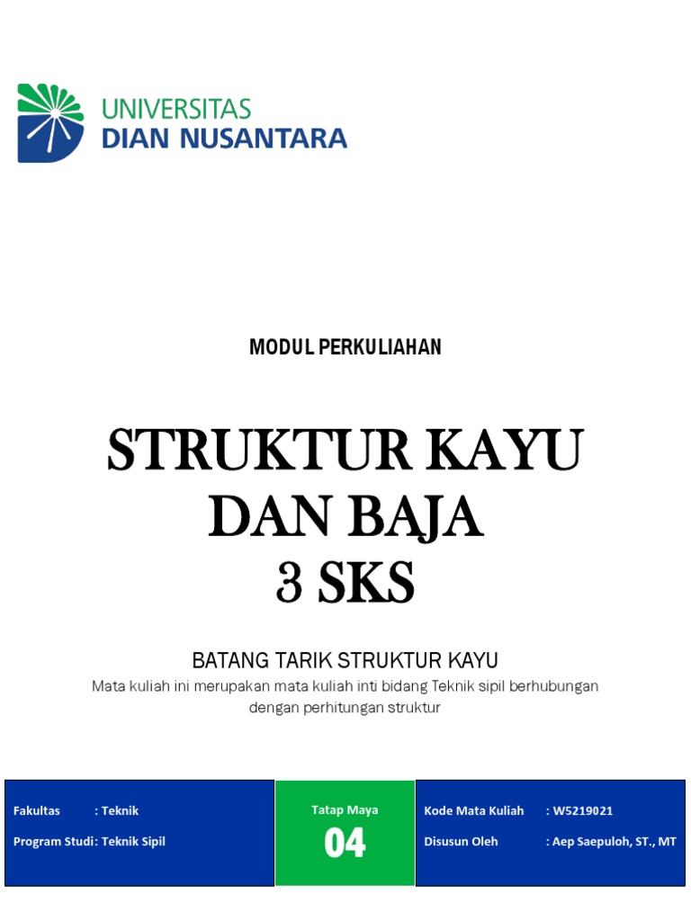 Modul 4 - MK SKB - Batang Tarik Kayu | PDF | Sains & Matematika