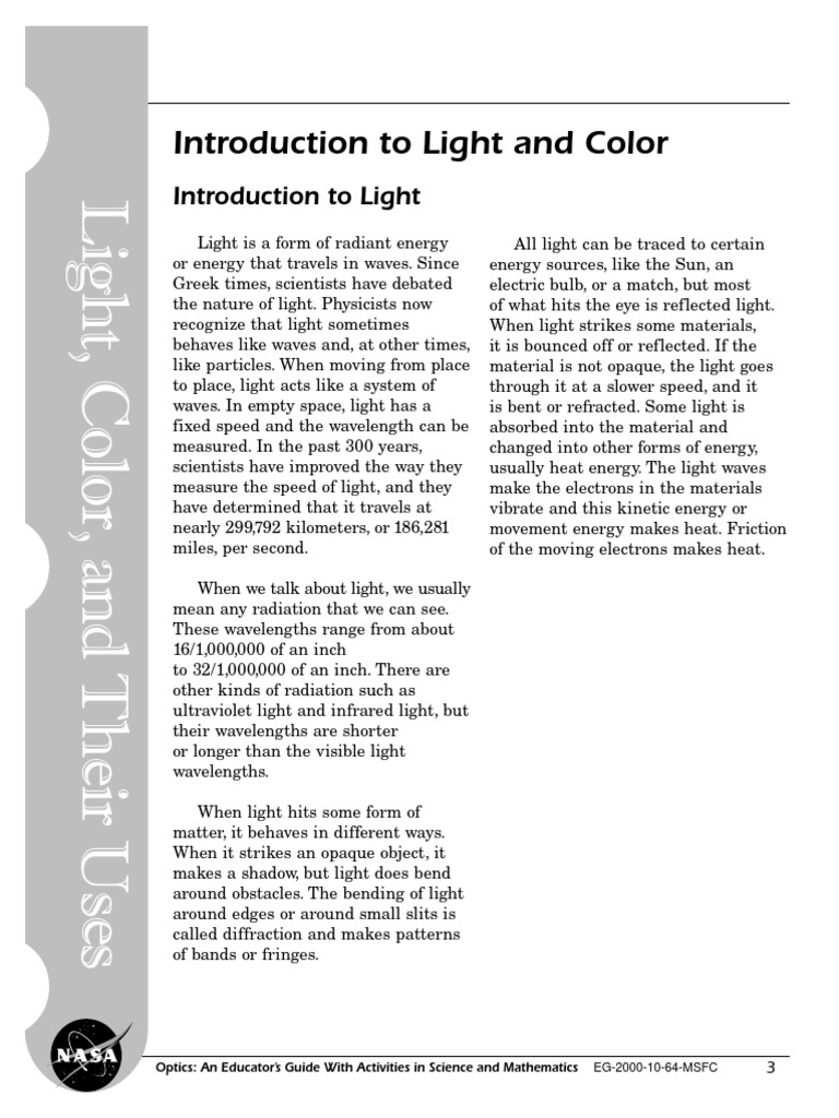 Introduction To Light and Color | PDF | Optics | Light