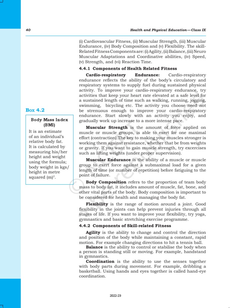 The Nine Components of Health-Related and Skill-Related Physical ...