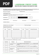 Bpi Dispute Form | PDF