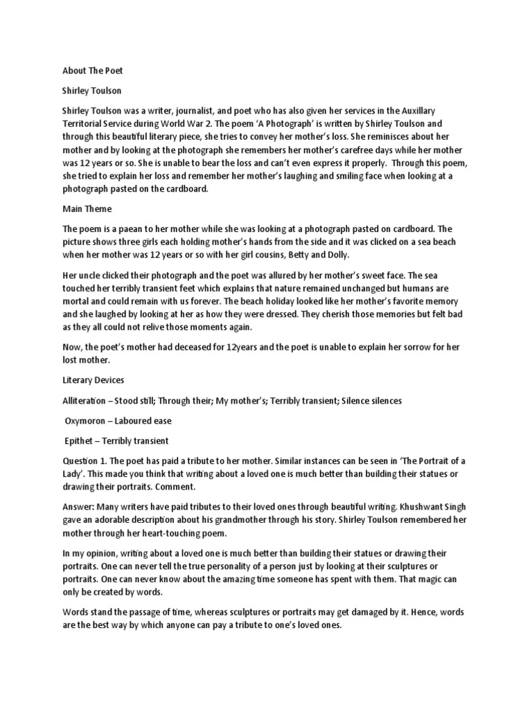 A Photograph STD Xi | PDF