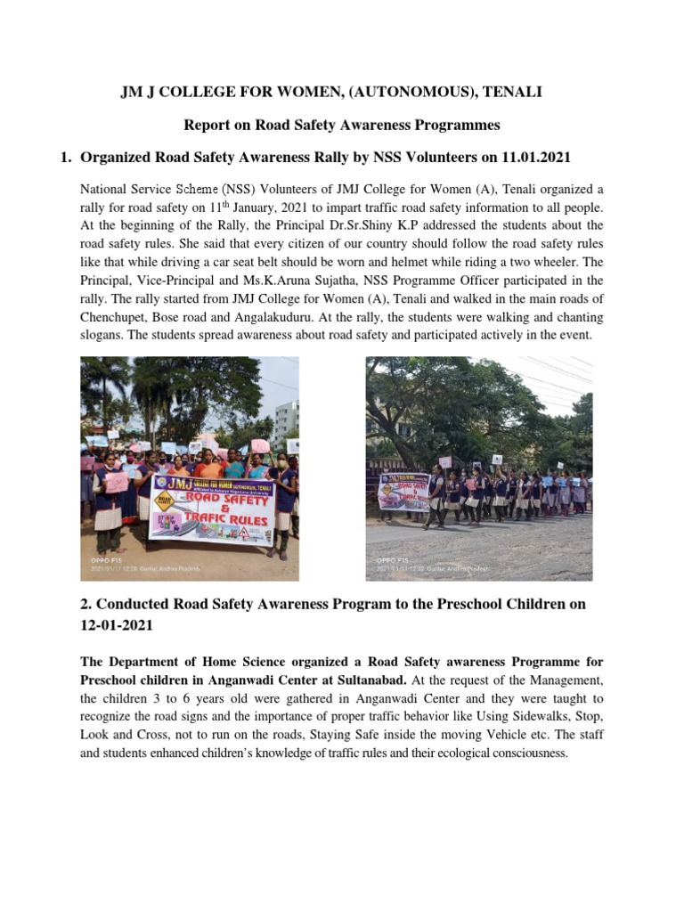 Report On Road Safety and Traffic Rules | PDF | Road Traffic Safety ...
