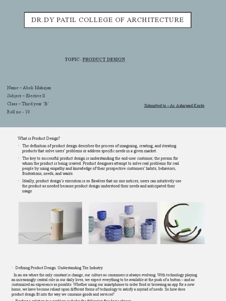 Elective PPT Product Design | PDF | Design | Product Design