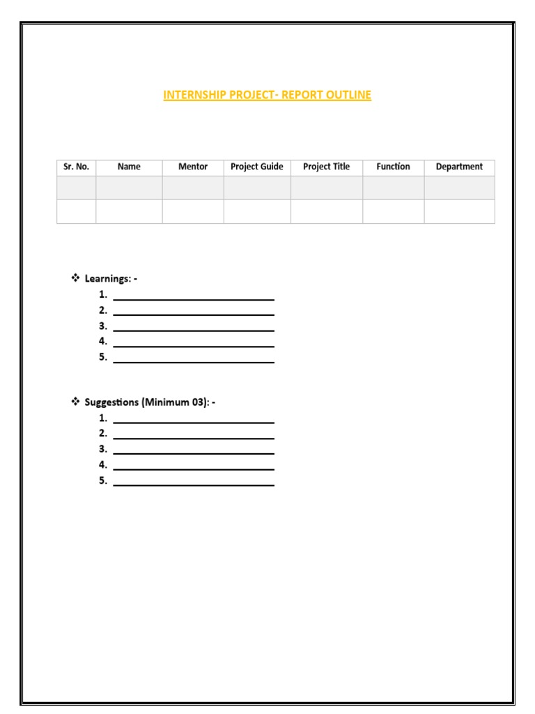 Internship - Project Report Outline | PDF | Art