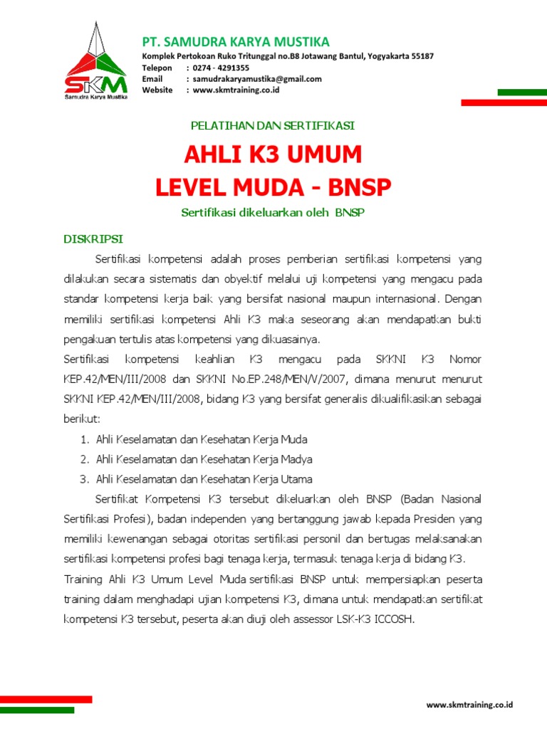 (8-10 Feb) AK3 UMUM MUDA BNSP | PDF | Bisnis | Teknologi & Rekayasa