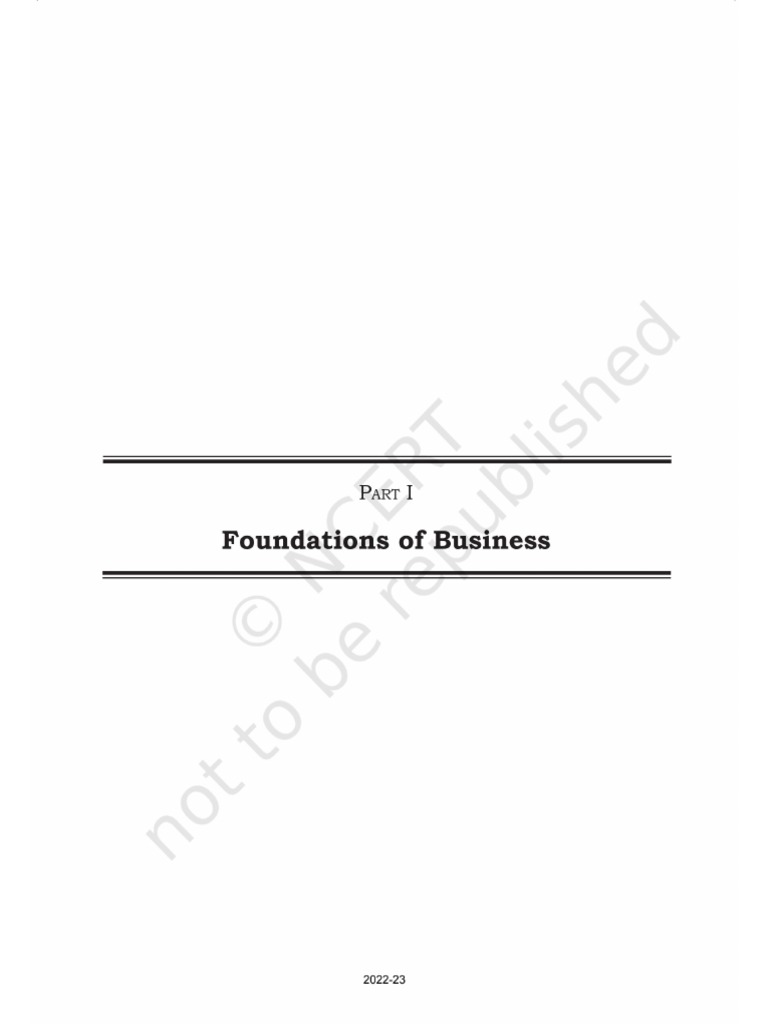 Business Studies Chapter 1 | PDF