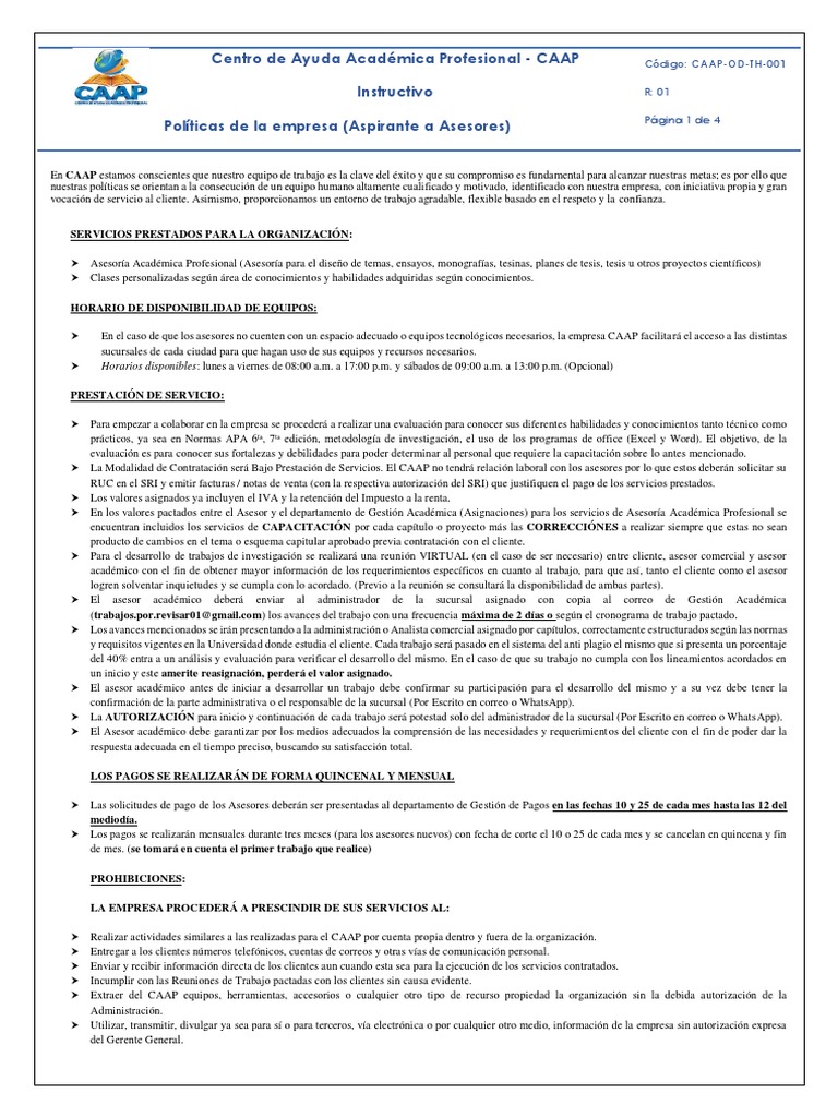 Politicas Caap 2022 | PDF | Business