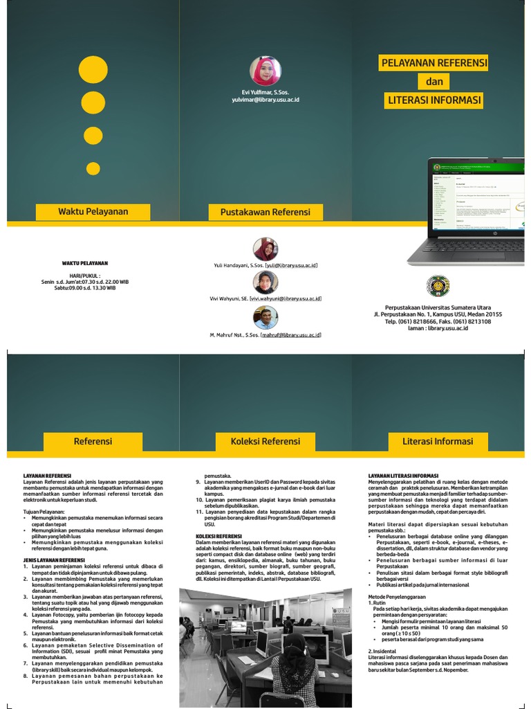 Leaflet Referensi Perpustakaan USU | PDF