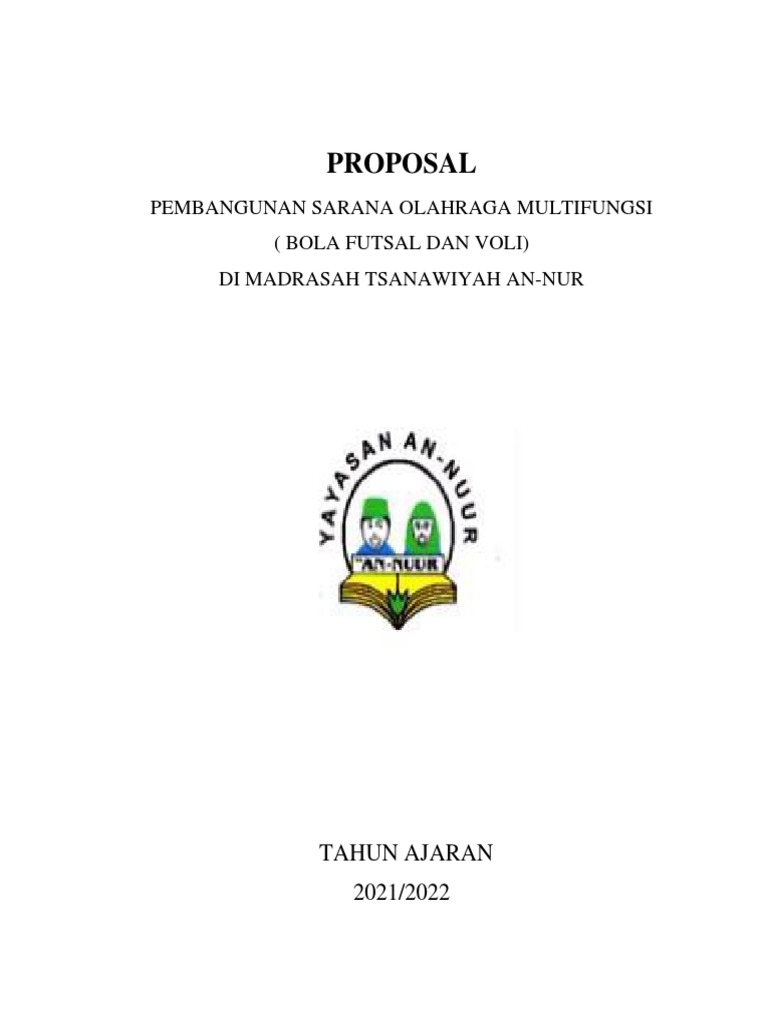 Proposal Bantuan Dana Sarana Olahraga Mts An-Nur | PDF