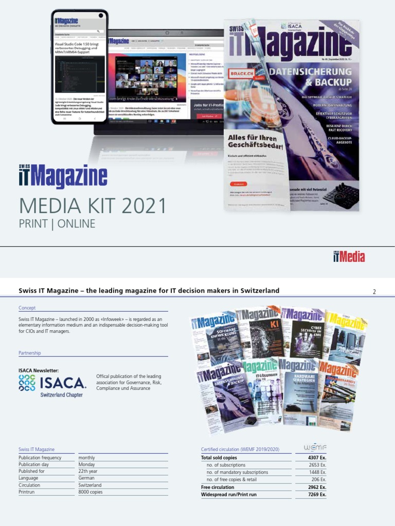 Swiss IT Magazine Media Kit 2021 | PDF | Cloud Computing | Advertising