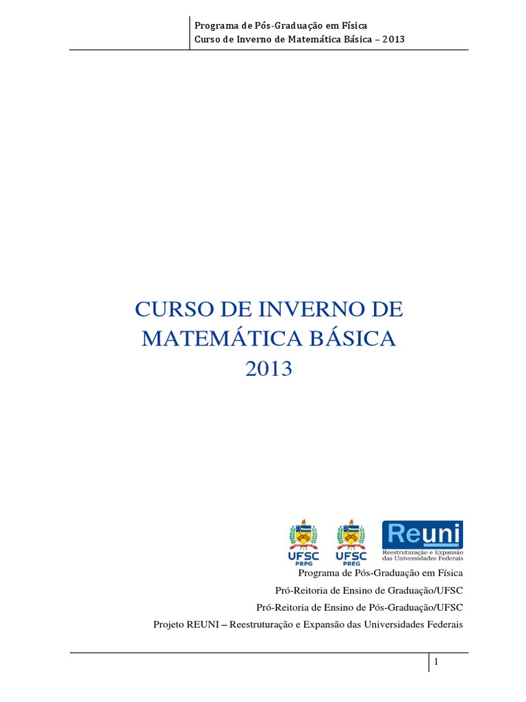 Curso Basico de Matematica | PDF | Equações | Fração (Matemática)