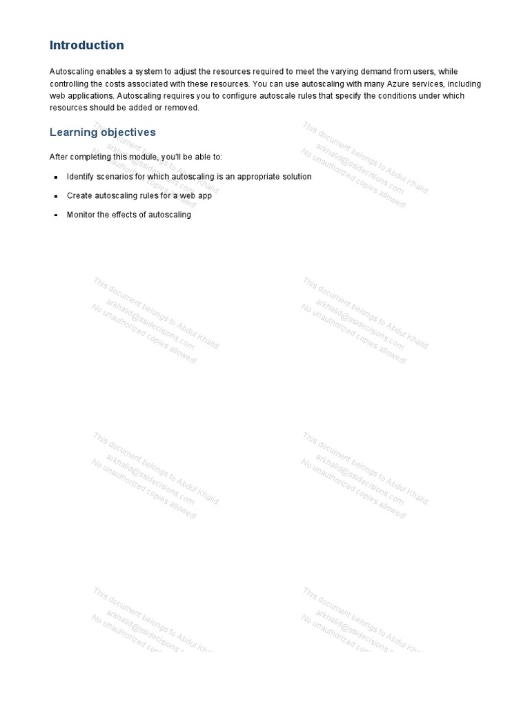 Azure Autoscaling Guide | PDF | Software Engineering | Information Technology Management
