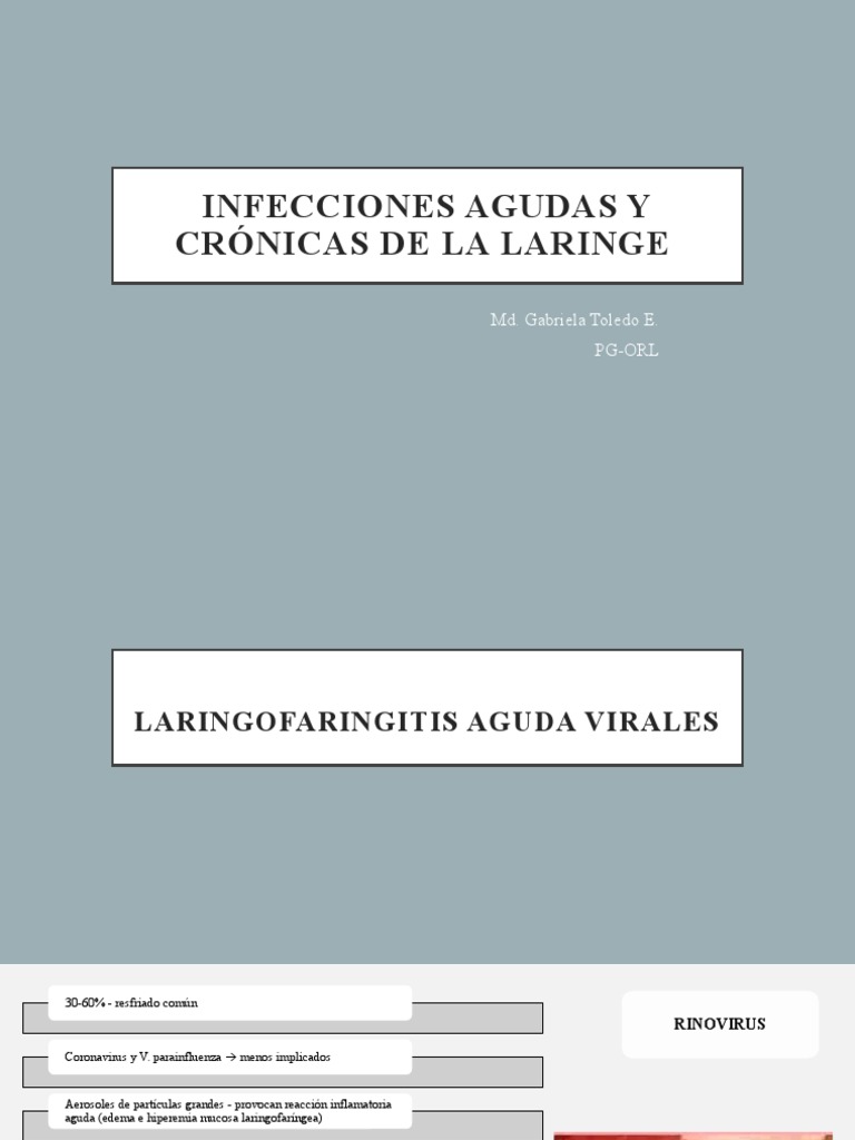 Laringofaringitis Agudas y Cronicas de La Laringe | PDF | Célula T ...