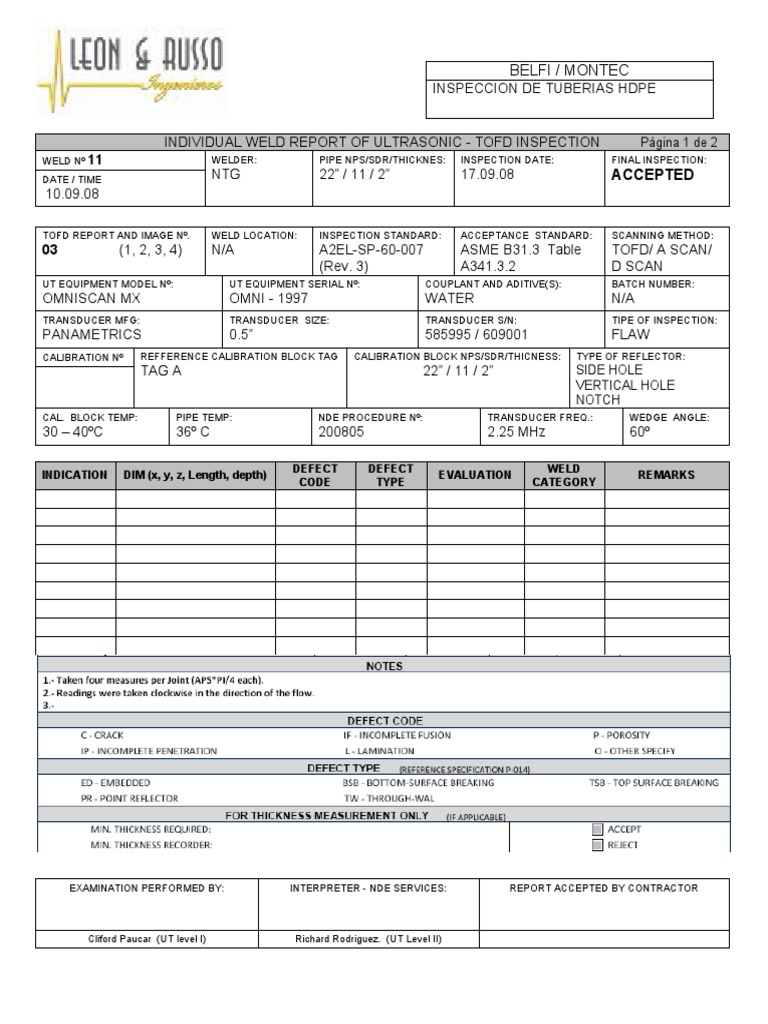 Reporte Hdpe 2 | PDF | Nondestructive Testing | Materials