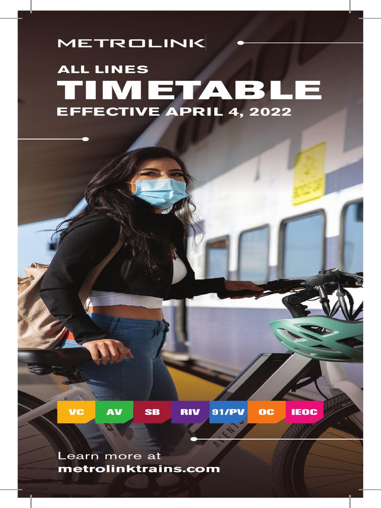 Metrolink Schedule Timetable April-4 | PDF | San Diego County | California