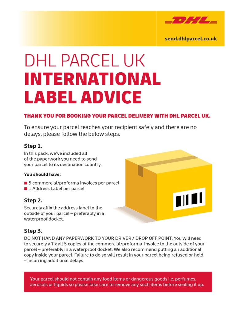 DHL Parcel Uk: International Label Advice | Download Free PDF | Pro ...