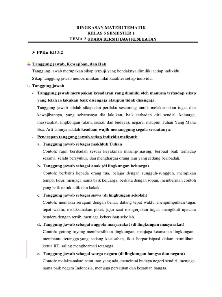 Kelas 5 Tema 2 | PDF