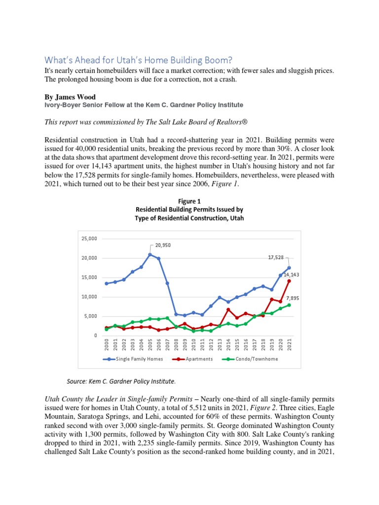What's Ahead For Utah's Home Building Boom? | PDF | Mortgage Loan ...