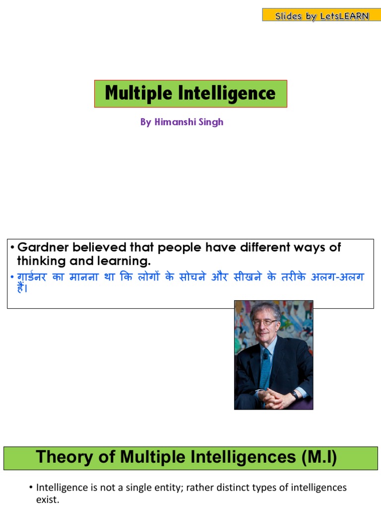 Gardner's 8 Types of Intelligence | PDF | Psychological Concepts ...