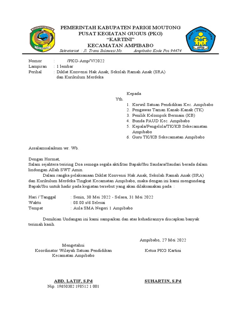 Undangan PKG Kartini | PDF