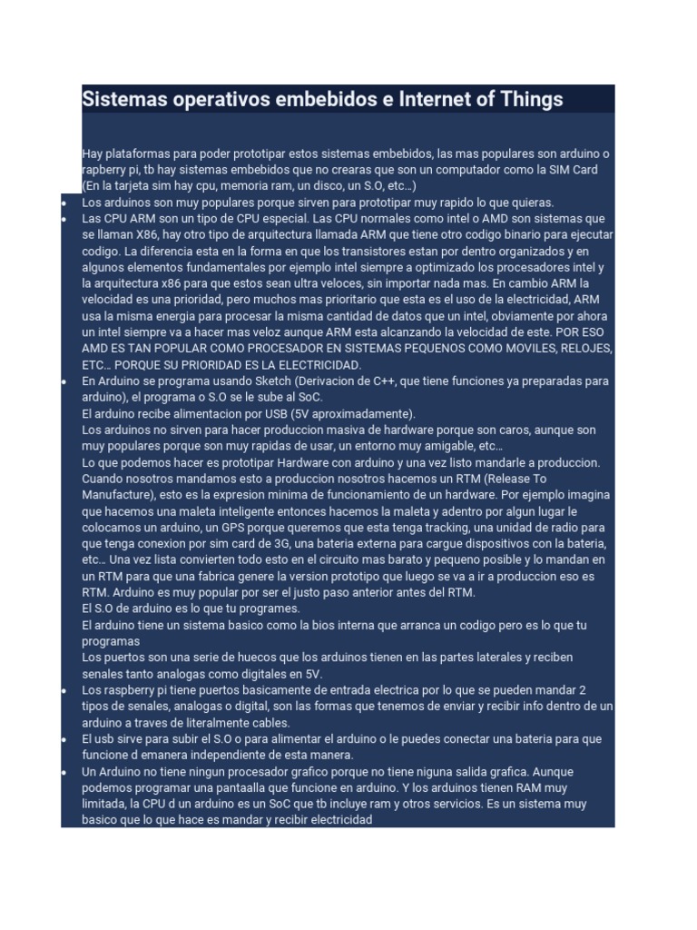 Sistemas Operativos Embebidos e Internet of Things | PDF | Raspberry Pi ...