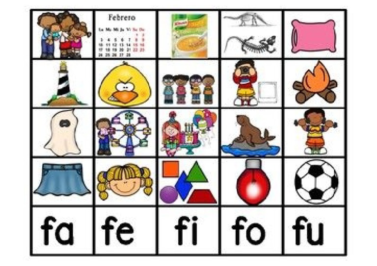 Silabas Fa Fe Fi Fo Fu | PDF